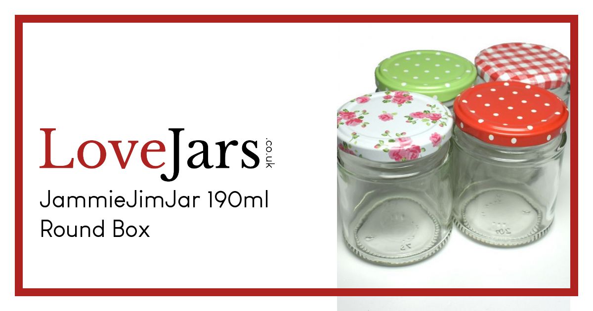 JammieJimJar 190ml Round x16 > Glass Jam Jars > Jammie Jim Jars | Buy ...