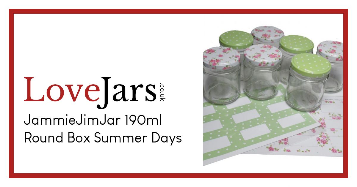 JammieJimJar 190ml Round Summer Days x16 | Jammie Jim Jars | Glass Jam ...