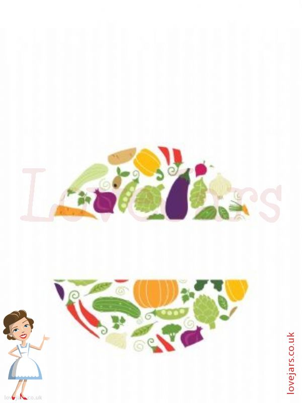 Lid Labels Summer Vegetables 40mm | Label Collections | Jar Labels ...